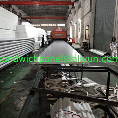 light weight 50mm new design 0.526mm ivory white steel sheet eps roof sandwich panels