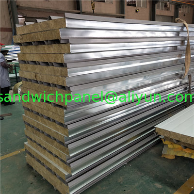 25 years 50mm rock wool prefabricated house sandwich roof panel for dormitory