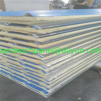 840mm glass wool sandwich roof panel with 30mm thickness for warehouse