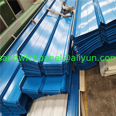 760mm type 0.426mm blue color steel roof sheets for fast prefabricated buildings