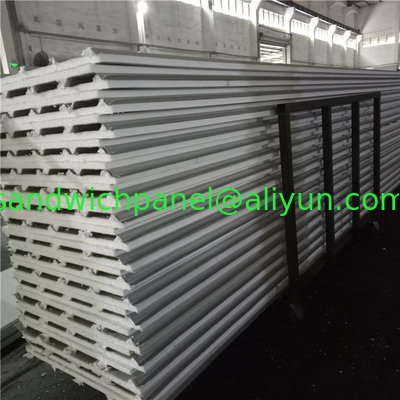 waterproof ivory white eps sandwich roof panel 840-30-0.426mm wih 0.5mm PVC down