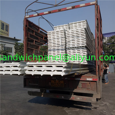 11.35meters 840mm ivory white single steel PVC eps sandwich roof panel for roof