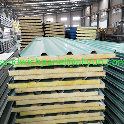 50mm pre-painted rock wool sandwich panel with fireproof for clear room