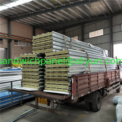 50mm pre-painted rock wool sandwich panel with fireproof for clear room