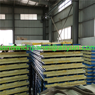 50mm pre-painted rock wool sandwich panel with fireproof for clear room