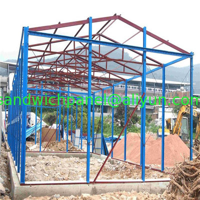 Energy saving K type prefabricated house with greywhite and red color for construction site