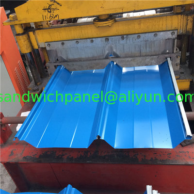 760mm prepainted hot-dip zinc blue corrugated steel roof sheet for warehouse