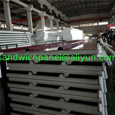 MOQ 426.3 sqm 50mm eps sandwich roof panel with 0.4mm steel sheet for sale