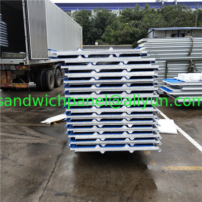 1050-30-426 blue steel up and 0.5mm PVC down eps sandwich panel with 12kg