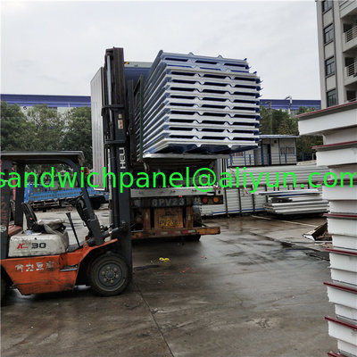 1050-30-426 blue steel up and 0.5mm PVC down eps sandwich panel with 12kg