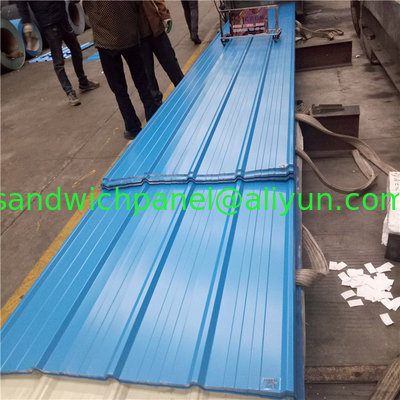 900-0.4mm Huaguan blue corrugated roof sheets with 55% AZ warehouse and factory