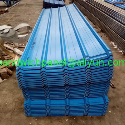 0.476mm blue corrugated color steel roof sheets 2500mm length for living house