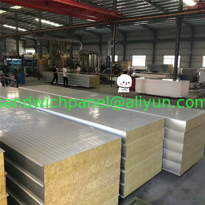 50mm insulation rock wool sandwich wall panel for pharmaceutical clean room