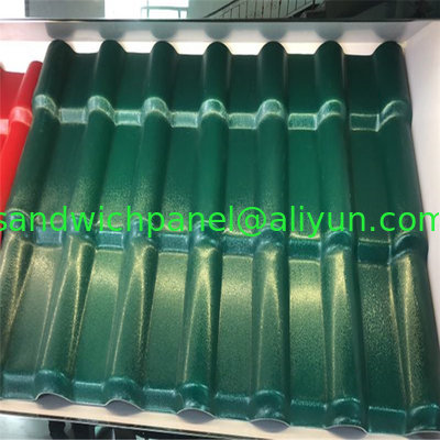 960mm dark green color luxury ASA glazed roof tile with 2.8mm for residential area