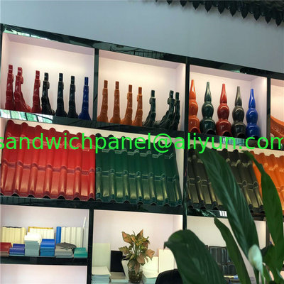 960mm dark green color luxury ASA glazed roof tile with 2.8mm for residential area