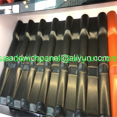 960mm dark color luxury ASA glazed roof tile with 2.8mm for residential area