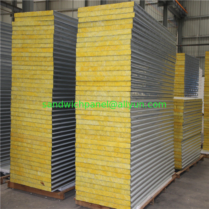 light weight easy installation prefabricated house 50mm insulation glass wool sandwich boards