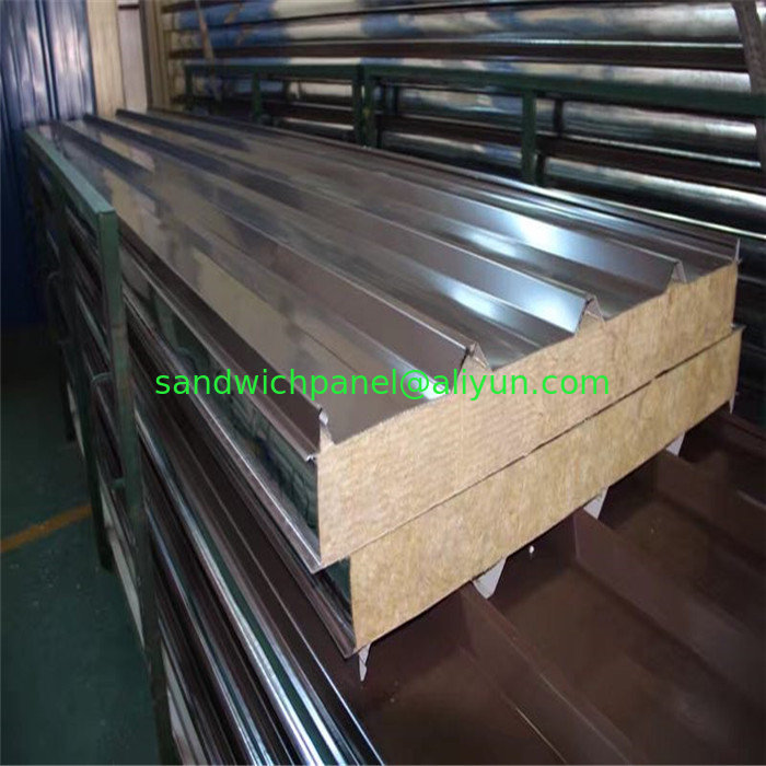 50mm corrugated rock wool sandwich panel walls board for 20ft container house