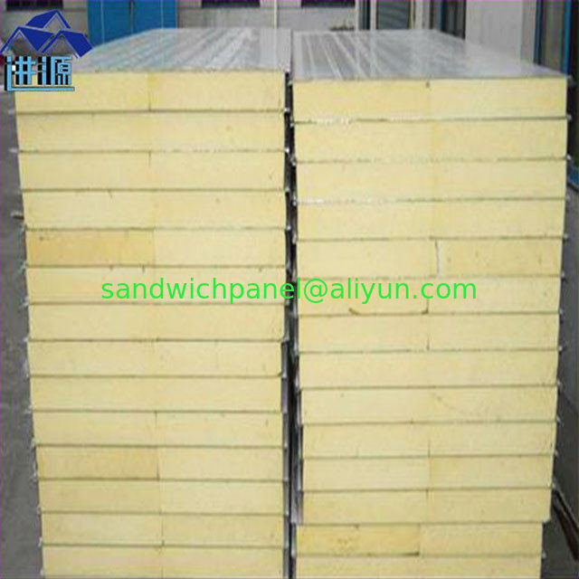 insulated grey white 0.426mm double steel polyurethane foam cold room sandwich panel