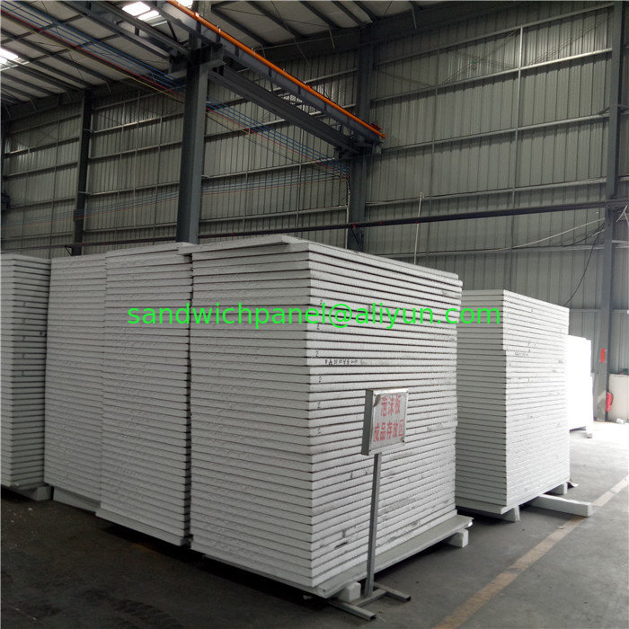 50mm smooth surface 0.376mm eps sandwich wall panel for prefab house