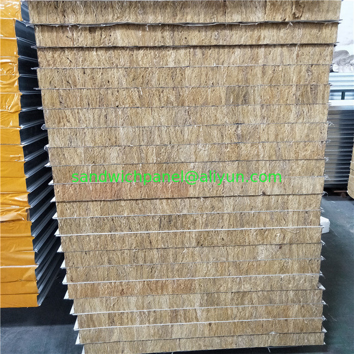 sound insulation 50mm rock wool sandwich panel cover with film for clean room