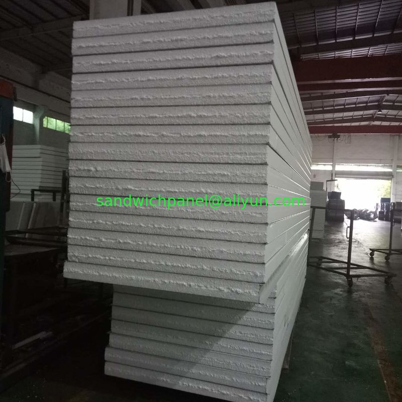 grey white EPS sandwich waterproof wall panels 1150-100-0.376mm for prefab buildings