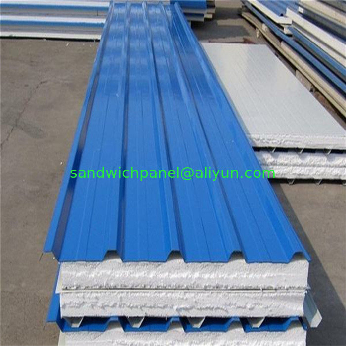 1050-100-0.426mm grey white waterproof eps sandwich roof panel for warehouse