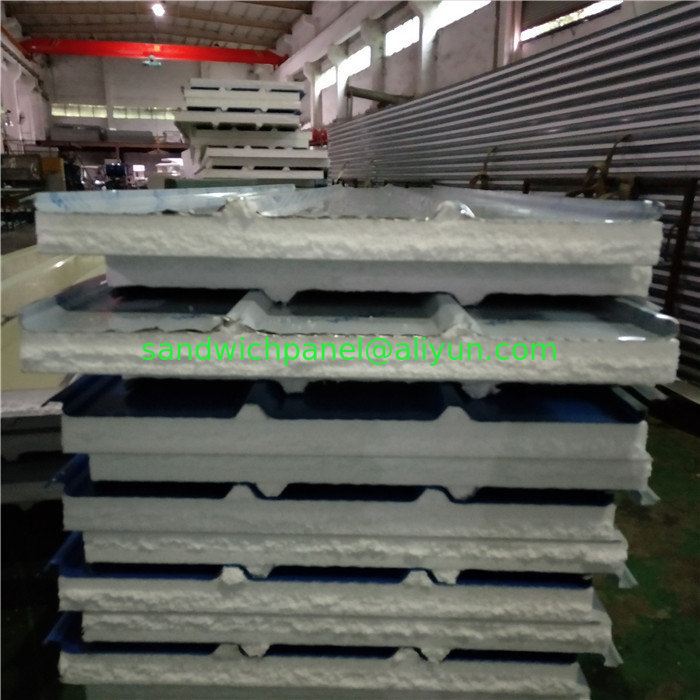 1050-75-0.426mm aluminum waterproof EPS sandwich roof panel for prefabricated building