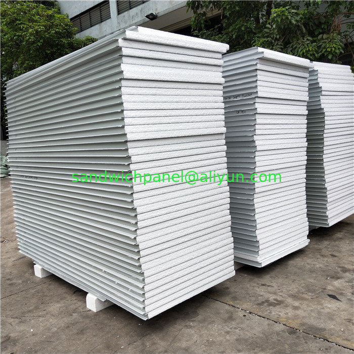 eps prefabricated sandwich panel house wall board 950-50-0.376mm with film both side