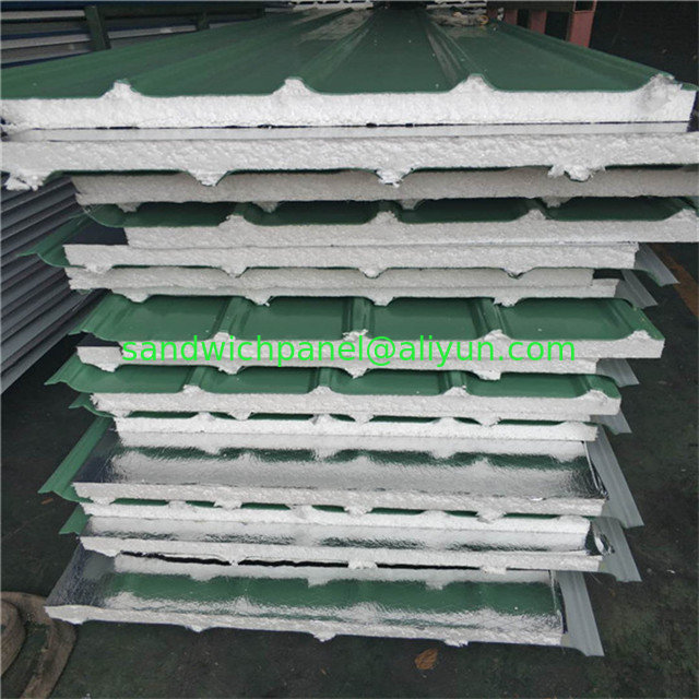 waterproof 840mm silver paper 30mm eps sandwich roof panel for tiny house