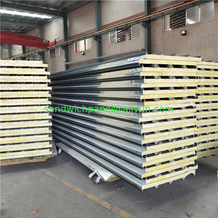oman manufacturer sandwich panel 50mm rock wool glass roof tile for construction buildings