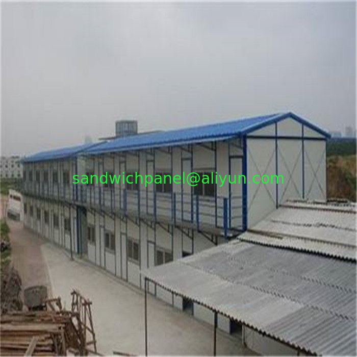 15-35 years fireproof glass wool sandwich panel prefabricated house for worker house