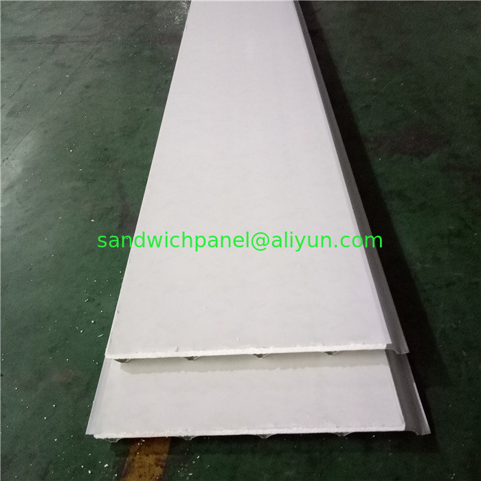 waterproof ivory white eps sandwich roof panel 840-30-0.426mm wih 0.5mm PVC down