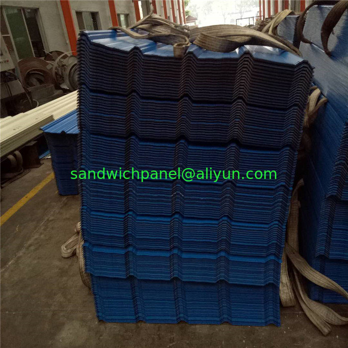40 years energy saving blue 0.526mm corrugated roof sheet can be recycled after lifetime
