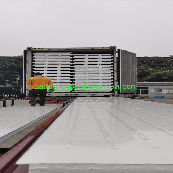 wine red 1050mm type polystyrene foam sandwich roof panels for warehouse