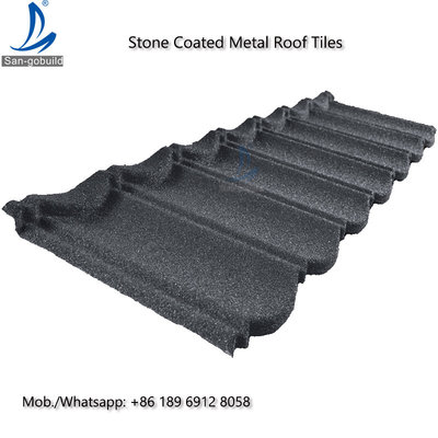 German Lightweight Stone Chips Coated Type Steel Roofing / Metal Galvanized Steel Shingle Roof Tiles