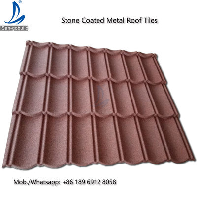 San-gobuild Roof Tile/Stone Solar Roof Tiles/Stone Coated Metal Roof Tile Steel Roofing Indonesia