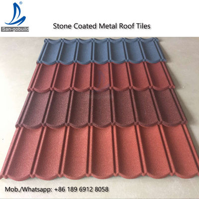 Metal Roofing Sheets Stone Coated Terracotta Red Coating Steel Roof Tile Prices