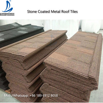 Flat Style Roof Tile Roof, Step Tile Roofing Sheet, Stone Chip Coated Terracotta Roof Tile