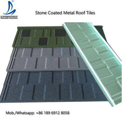 Flat Style Roof Tile Roof, Step Tile Roofing Sheet, Stone Chip Coated Terracotta Roof Tile