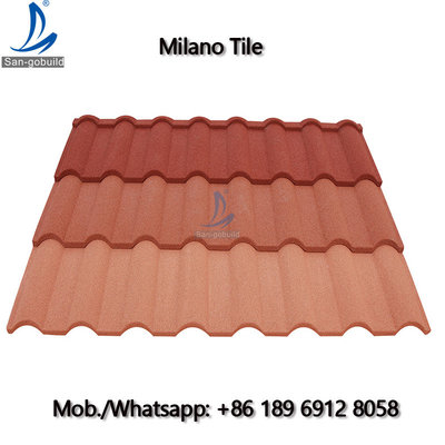 Sangobuild Metro Eco Roofing Tile / Stone Coated Eco-Friendly Metal Types Roof Tiles