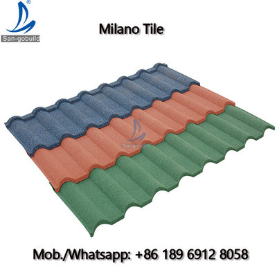 Sangobuild Metro Eco Roofing Tile / Stone Coated Eco-Friendly Metal Types Roof Tiles