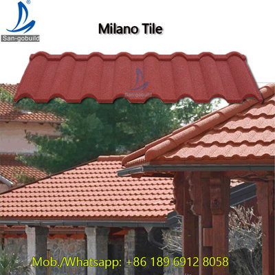 Sangobuild Metro Eco Roofing Tile / Stone Coated Eco-Friendly Metal Types Roof Tiles