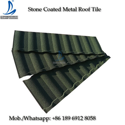 Kenya Metro / Decras Roof Tile / Stone Coated Aluminum Zinc Steel Roofing Sheet  Stone Coated Steel Roofing Materials Me