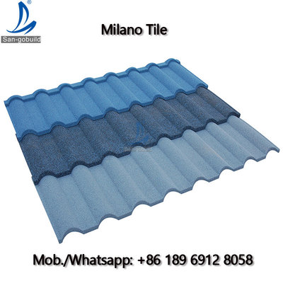 San-gobuild Storm Resistance 0.4 mm Milano Tile Zinc Aluminum Corrugated Roofing Sheet for Nigeria