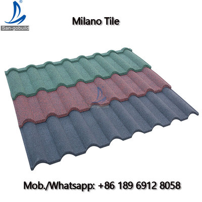 San-gobuild Storm Resistance 0.4 mm Milano Tile Zinc Aluminum Corrugated Roofing Sheet for Nigeria