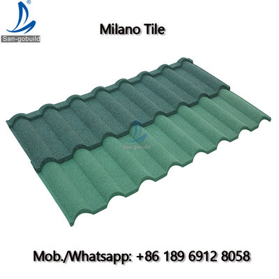 San-gobuild Storm Resistance 0.4 mm Milano Tile Zinc Aluminum Corrugated Roofing Sheet for Nigeria