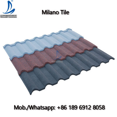 San-gobuild Storm Resistance 0.4 mm Milano Tile Zinc Aluminum Corrugated Roofing Sheet for Nigeria