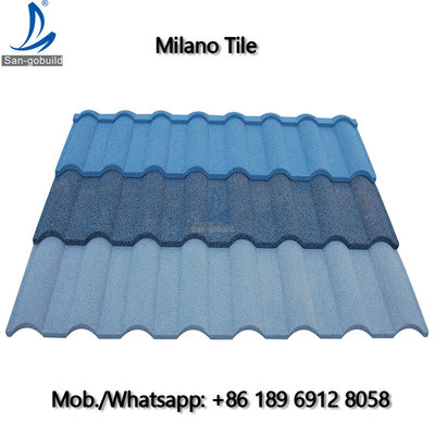 Sangobuild Milano Types Roof Tile Brick Red Color Stone Coated Roof Tiles In Philippines