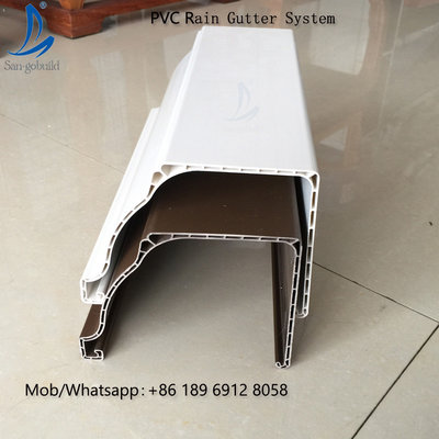 High Quality Rain Drainage System Building Material Plastic PVC Rain Gutter System Downspout Fittings Rainwater Gutters